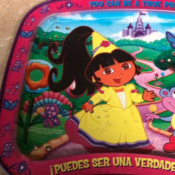 Other | Vintage Dora The Explorer Metal Tv Tray Food Tray | Poshmark